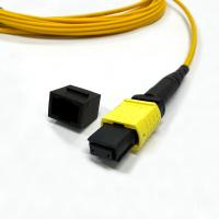 China MPO Female to ST Connector Fiber Breakout Cable Elite 0.35dB 12 Fiber 9/125 Single mode, Type B, LSZH for sale