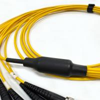 China MPO Female to ST Connector Fiber Breakout Cable Elite 0.35dB 12 Fiber 9/125 Single mode, Type B, LSZH for sale