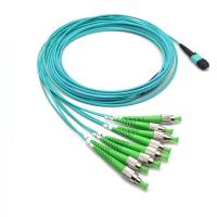 China MPO to FC  Breakout Cable Multimode OM3 8Fiber  MPO to FC Type B LSZH Custom Length for 40G 100G 400G PON Networks for sale