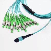 China MPO to FC  Breakout Cable Multimode OM3 8Fiber  MPO to FC Type B LSZH Custom Length for 40G 100G 400G PON Networks for sale