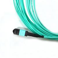 China MPO MTP OM3 FTTH Breakout Cable 12F with  FC Connector Fiber Optic 3mm Patch Cord for sale