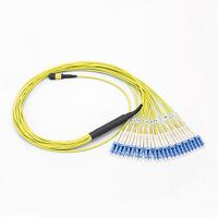 China 24 Fiber MPO UPC to 12x LC/UPC Breakout Cable Single Mode OS2  Elite Loss ≤0.35dB Type B LSZH 3.0mm for sale