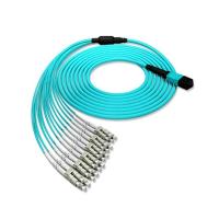 China 24 Fiber MPO UPC to 12x LC/UPC Breakout Cable Single Mode OS2  Elite Loss ≤0.35dB Type B LSZH 3.0mm for sale