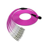China 24 Fiber MPO UPC to 12x LC/UPC Breakout Cable Single Mode OS2  Elite Loss ≤0.35dB Type B LSZH 3.0mm for sale