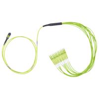 China MPO-LC 16 to LC Duplex 12 Fibre OM5 Breakout Cable LSZH SMF (9/125) 400G 800G Network for sale