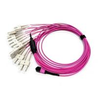 China MPO-SC 16Fiber Breakout Fanout Cable OM4 Multimode IL 0.35dB for sale