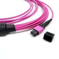 China MPO-SC 16Fiber Breakout Fanout Cable OM4 Multimode IL 0.35dB for sale