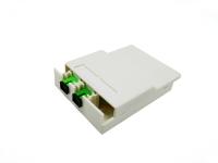 China 2 Port SC ABS Wall Mount Fiber Optic Termination Box With Pigtails G657B3 for FTTH Indoor Network for sale