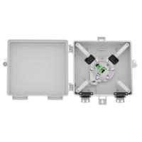 China 2 Port Wall Mount Fiber Optic Termination Box with IP65 Protection for Indoor FTTH Applications for sale