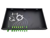 China 19 Inch Rack-Mount PLC Splitter Chassis 1x8 Splitter Optical Splitter Box  for FTTH for sale