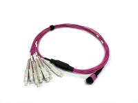 China 8 Fiber MPO to SC Duplex Breakout Cable OM4 — 40G QSFP+ SR4 Fanout for sale