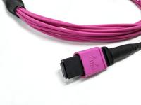 China 8 Fiber MPO to SC Duplex Breakout Cable OM4 — 40G QSFP+ SR4 Fanout for sale