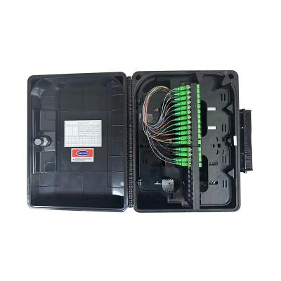 China 32Cores NAP Indoor/Outdoor Distribution Box 32 Ports with SC/APC SM Simplex Adapter and Splitter for FTTH Access Networks for sale