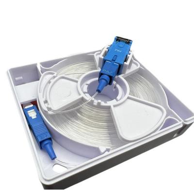 China Invisible Fiber Optic Wall Outlet with SC UPC Shutter Adapter Support Max 30m Invisible Cable Storage for sale
