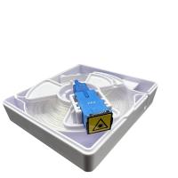 China Invisible Fiber Optic Wall Outlet with SC UPC Shutter Adapter Support Max 30m Invisible Cable Storage for sale