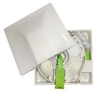 China Invisible Fiber Optic Wall Outlet with SC UPC Shutter Adapter Support Max 30m Invisible Cable Storage for sale