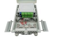 China NAP FDB Fiber Optic Splitter Box 16 Ports Wall / Pole Mount Gray Color Thunder Proof for sale