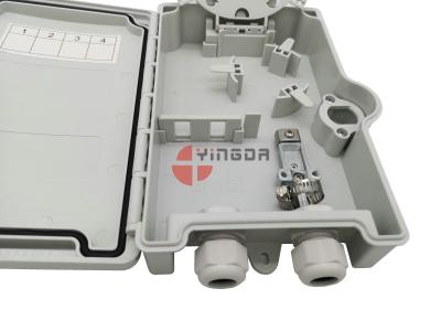 China Nap Caja Terminal Fiber Optic Splitter Box Exterior Plastic Waterproof 2 Cable Glands for sale