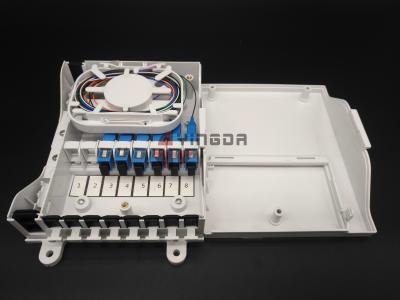 China 8 Port Fiber Optic Termination Box / FTTH Mini Splitter Box Wall Mounting On Floor Cabinet for sale