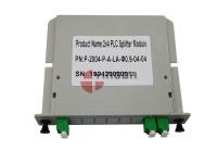 China Plastic 2x4 Fiber PLC Splitter LGX Cassette Modular With LC/APC Duplex Fiber Optic Connector for sale