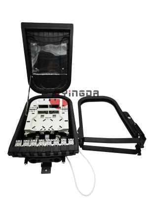 China External IP65 CPE Black PP Fiber Cable Joint Box Transformer 16 SC Adapter for sale