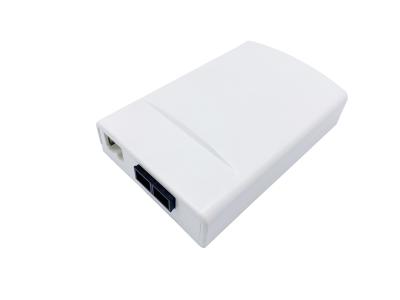 China 2 Core Mini FTTH Fiber Optic Distribution Wall Outlet Faceplate ABS Plastic White for sale