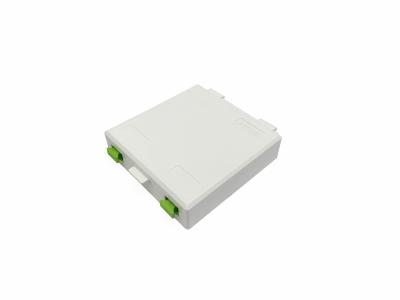 China 2 Port FTTH Indoor Fiber Optic Termination Box Unibody Wall Outlet 86*86*23mm for sale