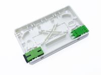 China White 2SC Mini Roseta Fiber Termination Box 2 Port Wall Mounted ABS+PC Alloy OTB ODB for sale