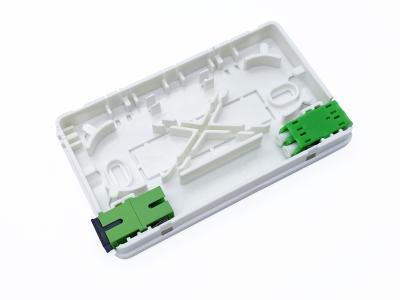 China White 2SC Mini Roseta Fiber Termination Box 2 Port Wall Mounted ABS+PC Alloy OTB ODB for sale