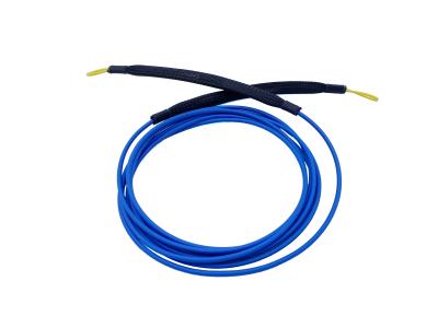 China Armored Fiber Optic Patch Cord LC/APC/-LC/APC with Pulling Eye Rope Blue LSZH G657A1 for sale