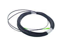 China FTTH SC Patch Cord Self supporting 3 Steel Wire Drop Cable 2x5mm G657A1 Black Outdoor for sale