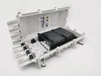 China 4 Ports 256 Core Optical Splice Enclosure Outdoor Wall Mounted Plastic Grey for sale