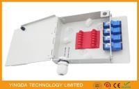 China Small White Fiber Optic Enclosures Wall Mount With FC , SC , ST , LC Adapters for sale