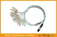 China OM3 10G MTP MPO Cable 7.8mm Ferrule SC 900um , Multi Fiber Optic Pigtails for sale