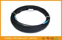 China 1 Core Self Supporting FTTH Patch Cord SC - SC Fiber Optic Drop Cable Black FRP LSZH for sale