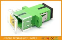 China SC Fiber Optic Shutter Adapter With Transparent Plastic , Pathcord Assembly for sale