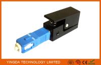 China Square Fiber Optic Adapter SC SM / MM Simplex Blue Black Fiber Optic Coupler for sale