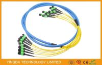 China Yellow 3D Tested 96 Fiber MTP MPO Cable , Fiber Optic Cable Assemblies for sale