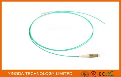 China Fiber Optic Pigtail LC OM3 10Gig. Aqua 0.9mm Simplex LSZH 1.5 M 50/125 um Mulitmode Pigtail for sale