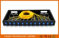 China 12 Port SC Complete Assembly Load Fiber Optic Patch Panel 19” ODF Black for sale