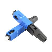 China FTTH Optical Fiber Drop Cable Fast Mecahncial Connector SC, Field Installable Connector SC LC FC G657A for sale
