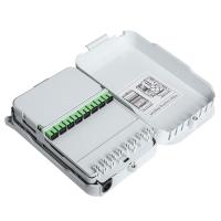 China Plastic 16 Port Mid Span Fiber Optic Cable Termination Box IP55 FTTH Indoor Wall Mount for sale