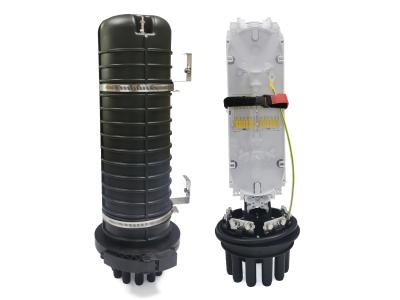 China 96 Cores Dome IP68 1 Oval + 8 Round Fiber Optic Splice Cable Closure Heat Shrinkable Seal for sale
