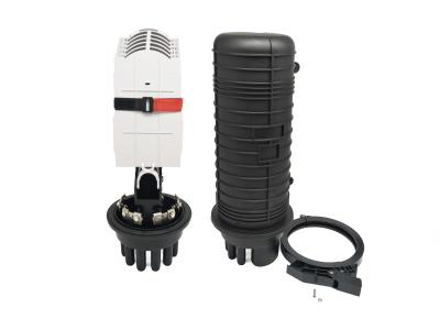 China 144 Cores PP Aerial Fiber Optic Splice Enclosure Dome Heat Shrink Seal 1oval 8 Round Ports for sale
