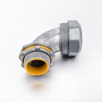 China 90 Degree Liquid Tight Flex Conduit Connector - Zinc Die Cast, 3/8