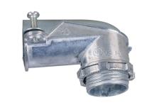 China 90 Degree Zinc Die Cast Flexible Conduit Squeeze Connector 1/2