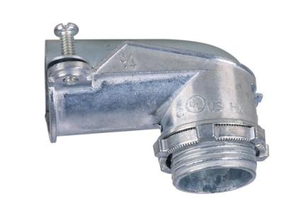 China 90 Degree Zinc Die Cast Flexible Conduit Squeeze Connector 1/2