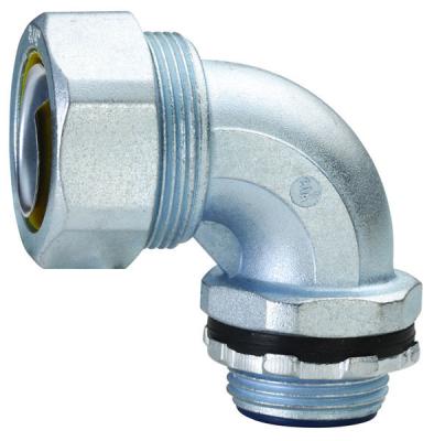 China Plum Type 90 Degree Flexible Conduit Liquid Tight Connector - IP65 Rated, -40°C to +150°C Temperature Range for sale