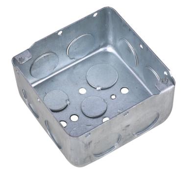 China 4x4 Galvanized Steel Conduit Box for Surface Mounted Wiring - 1.5