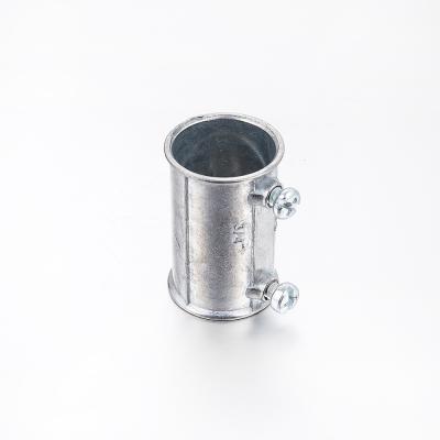 China 3/4 EMT Coupling Zinc Die Casting Electrical Conduit Fitting 24mm Diameter for 600V Applications for sale